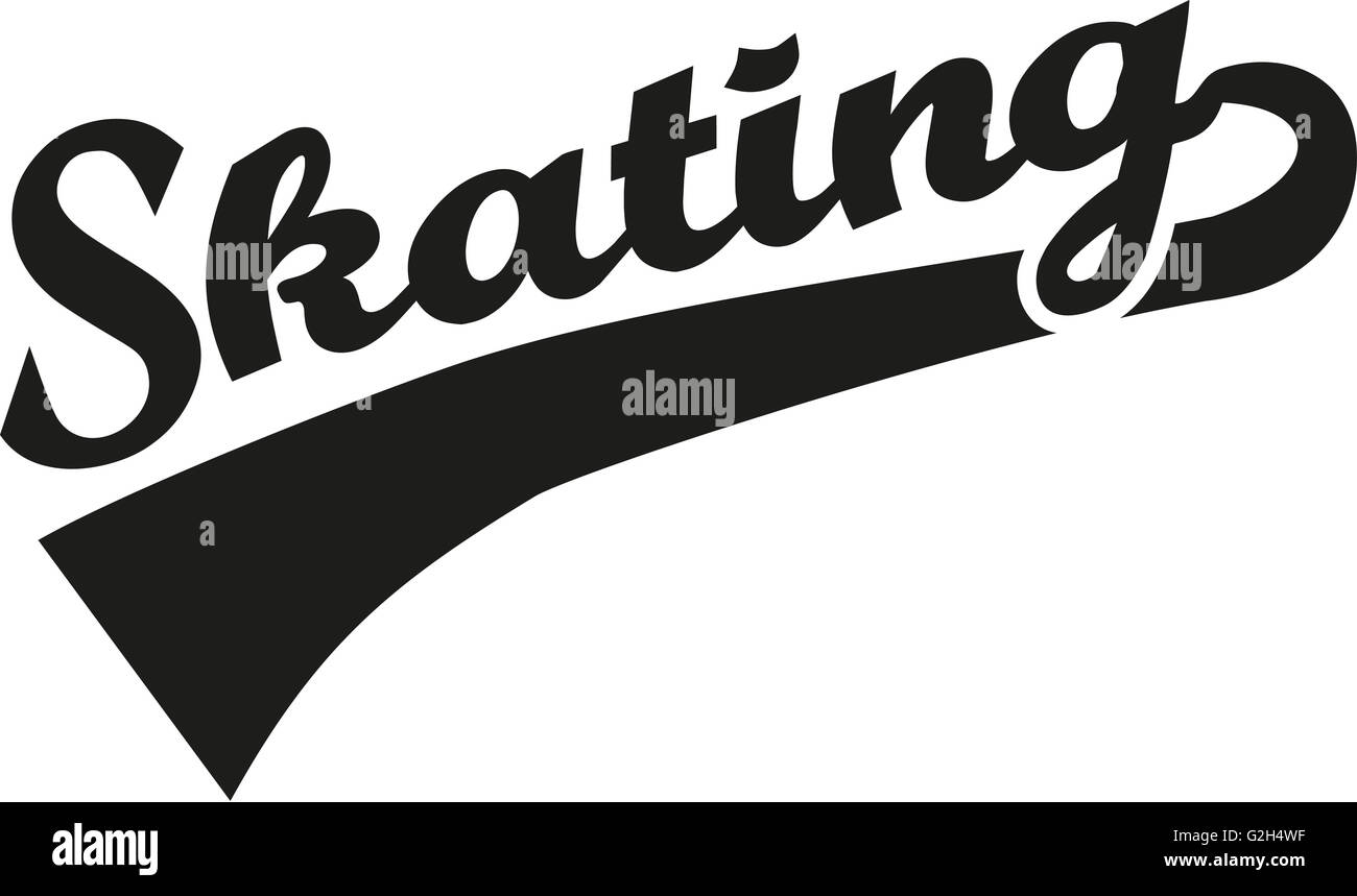 Ice skate typography hi-res stock photography and images - Alamy