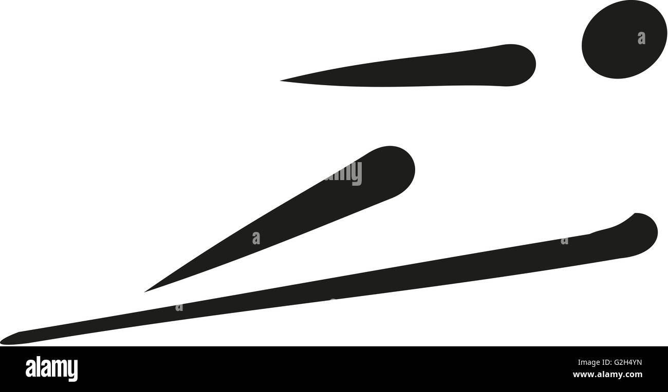 Ski jumping icon Stock Photo - Alamy
