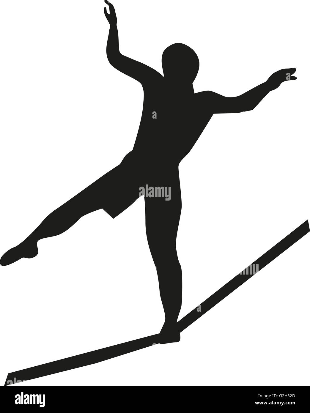 Slackline silhouette hi-res stock photography and images - Alamy