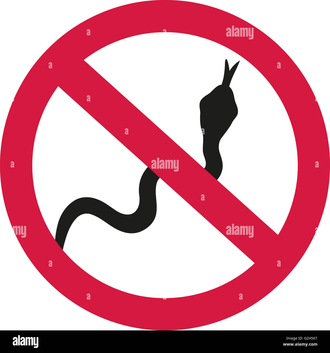 No Snakes ban sign Stock Photo - Alamy