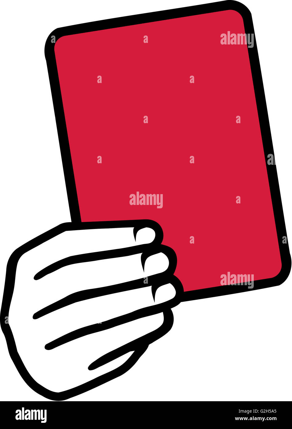 Red Card Hand Soccer Stock Photo - Alamy