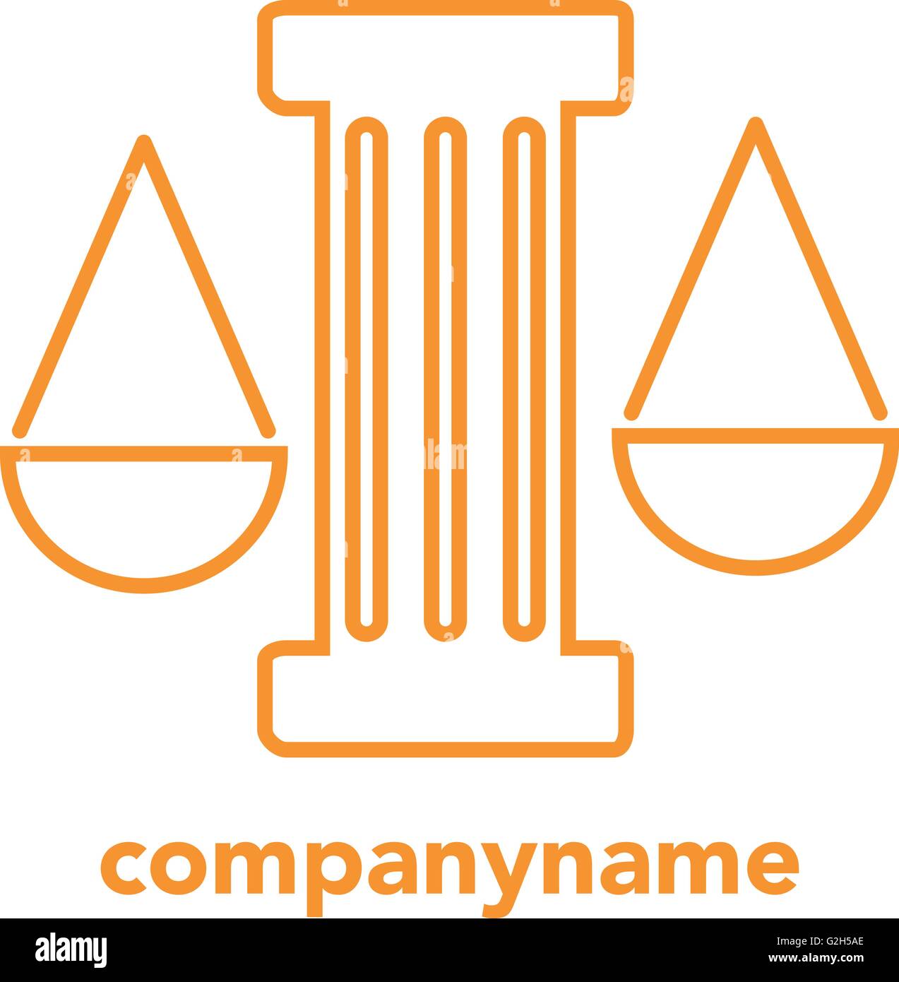 Lawyer logo with greece column. Concept of logo of lawyer in the form ...