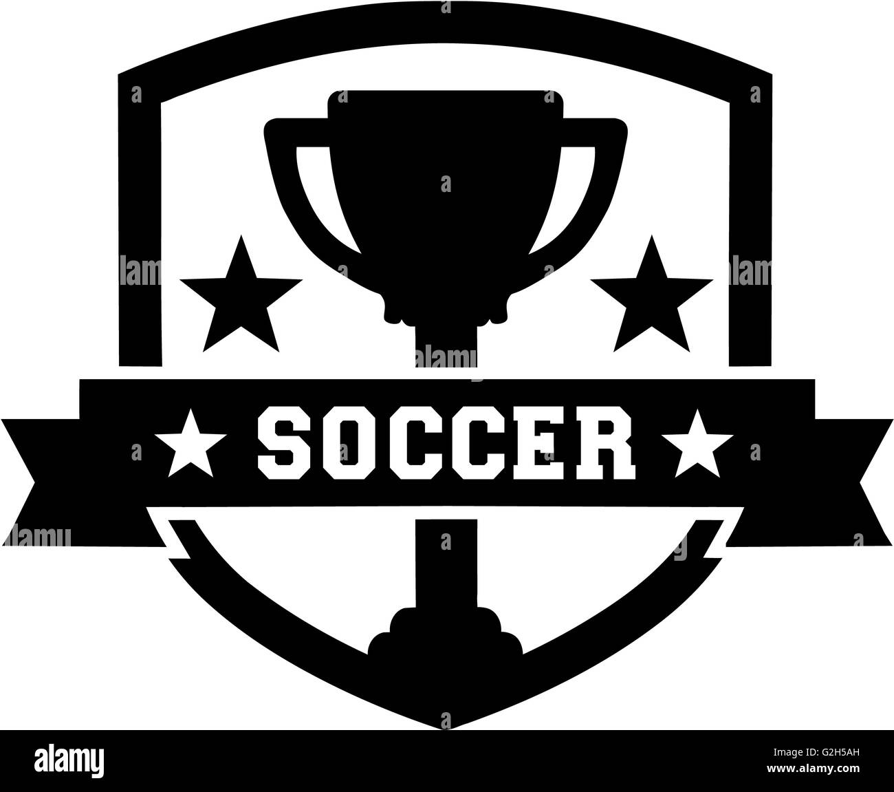 Soccer emblem Black and White Stock Photos & Images - Alamy