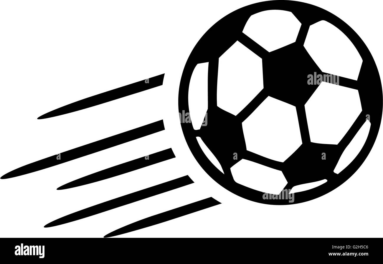 Soccer Ball Flying Stock Photo - Alamy