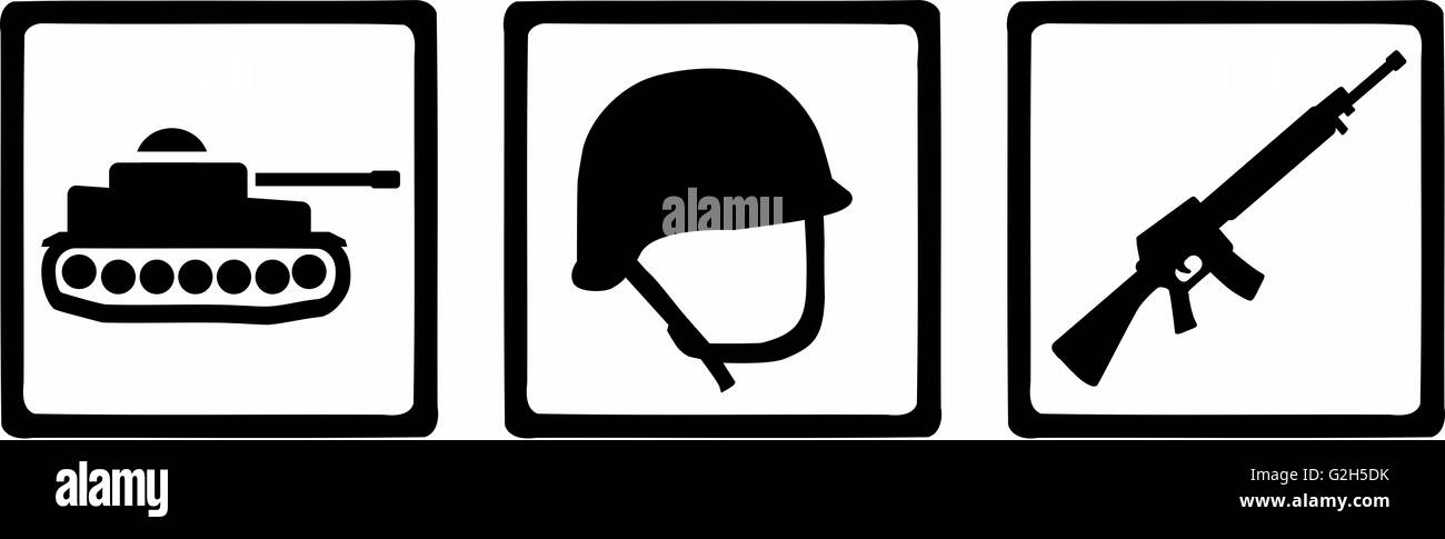 Soldier Icons Tank Helmet Stock Photo - Alamy