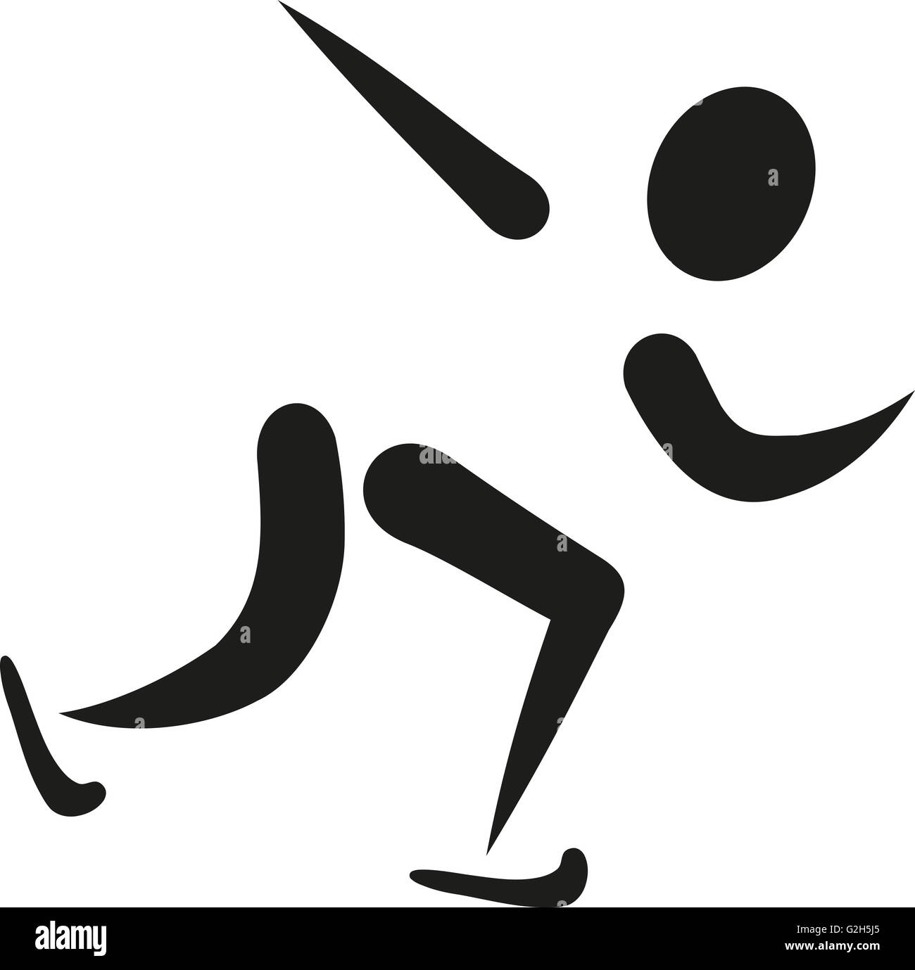 Speed skating icon Stock Photo - Alamy