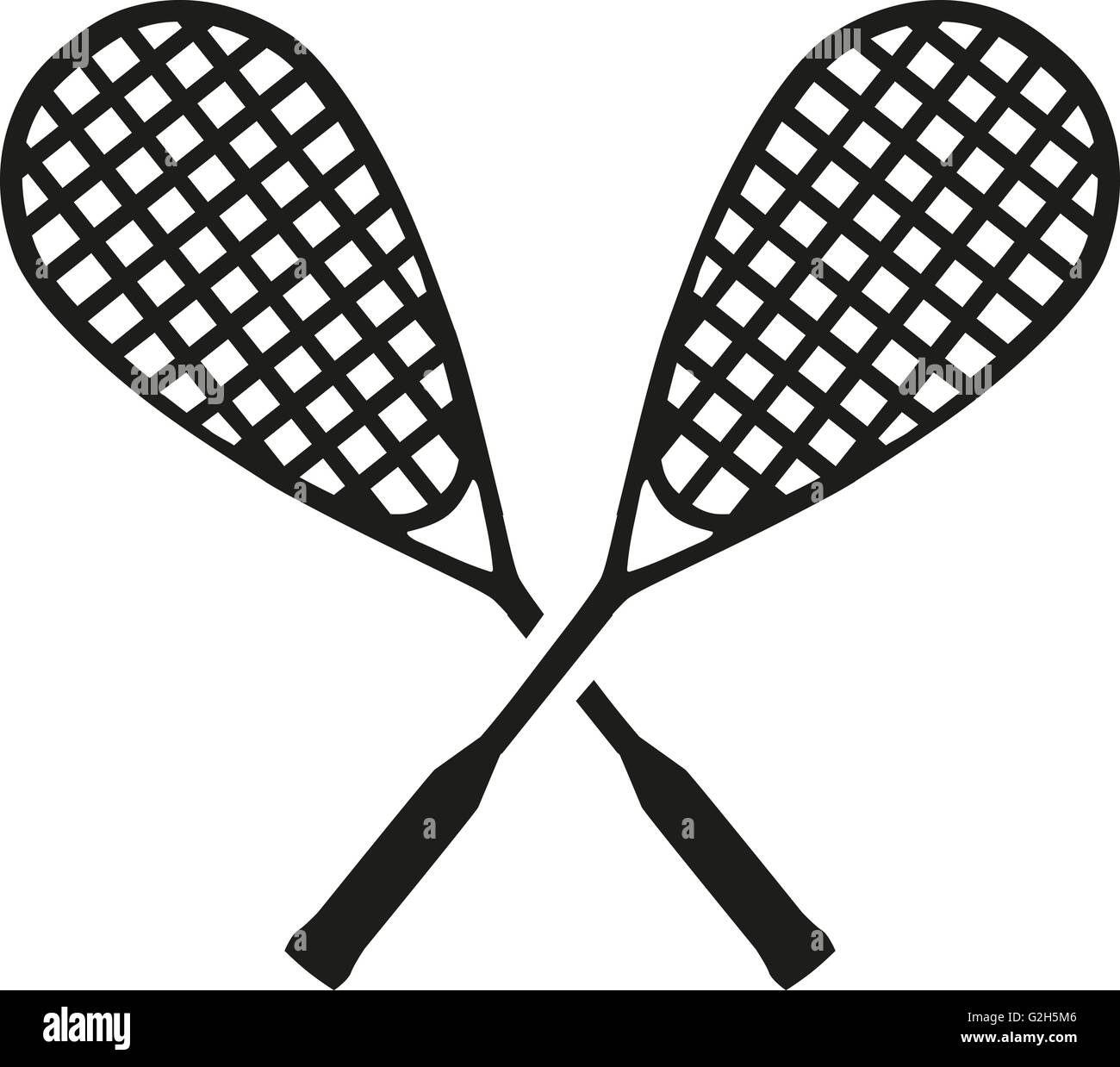 Squash crossed rackets Stock Photo - Alamy