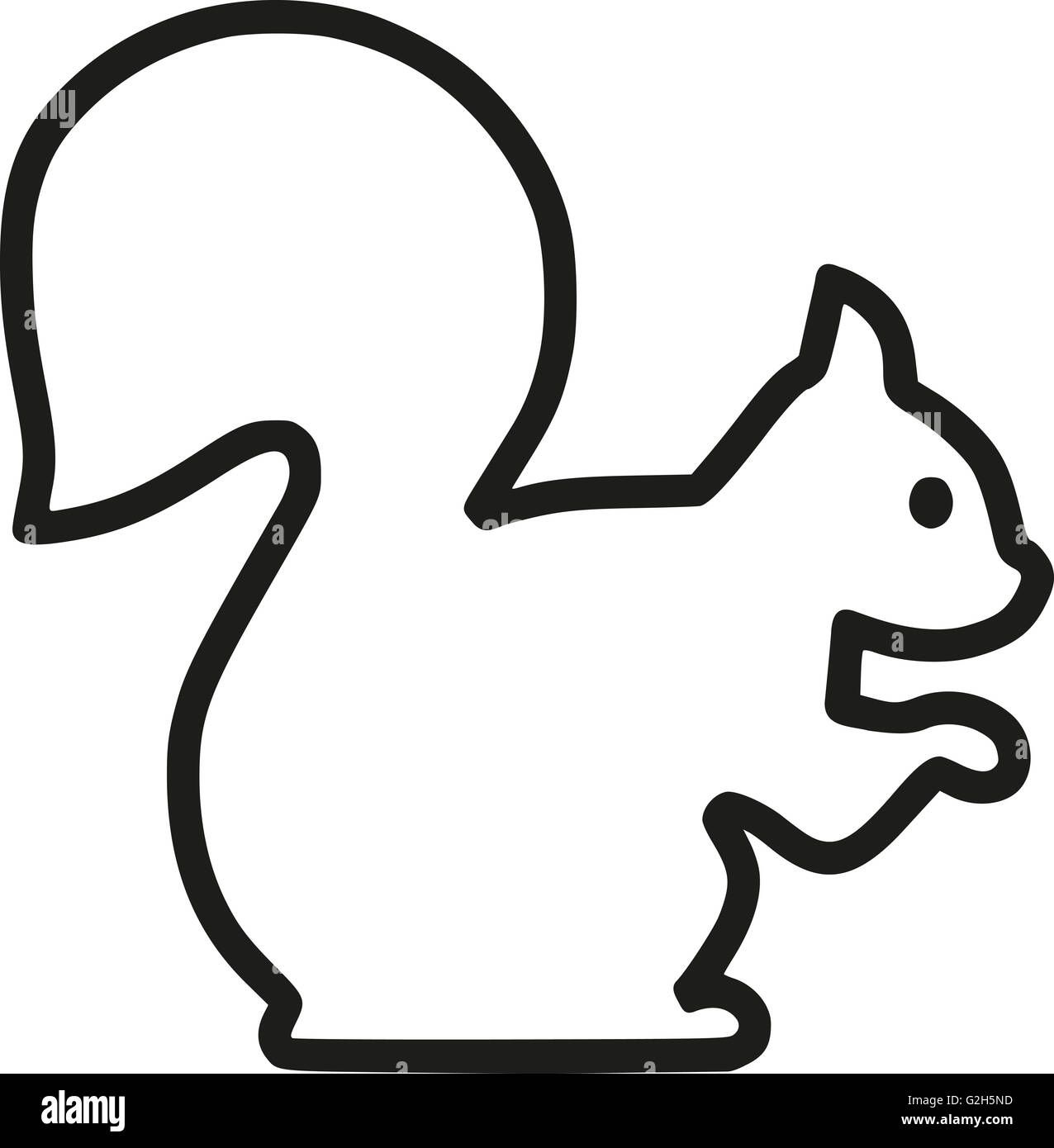 Simple Squirrel Outline