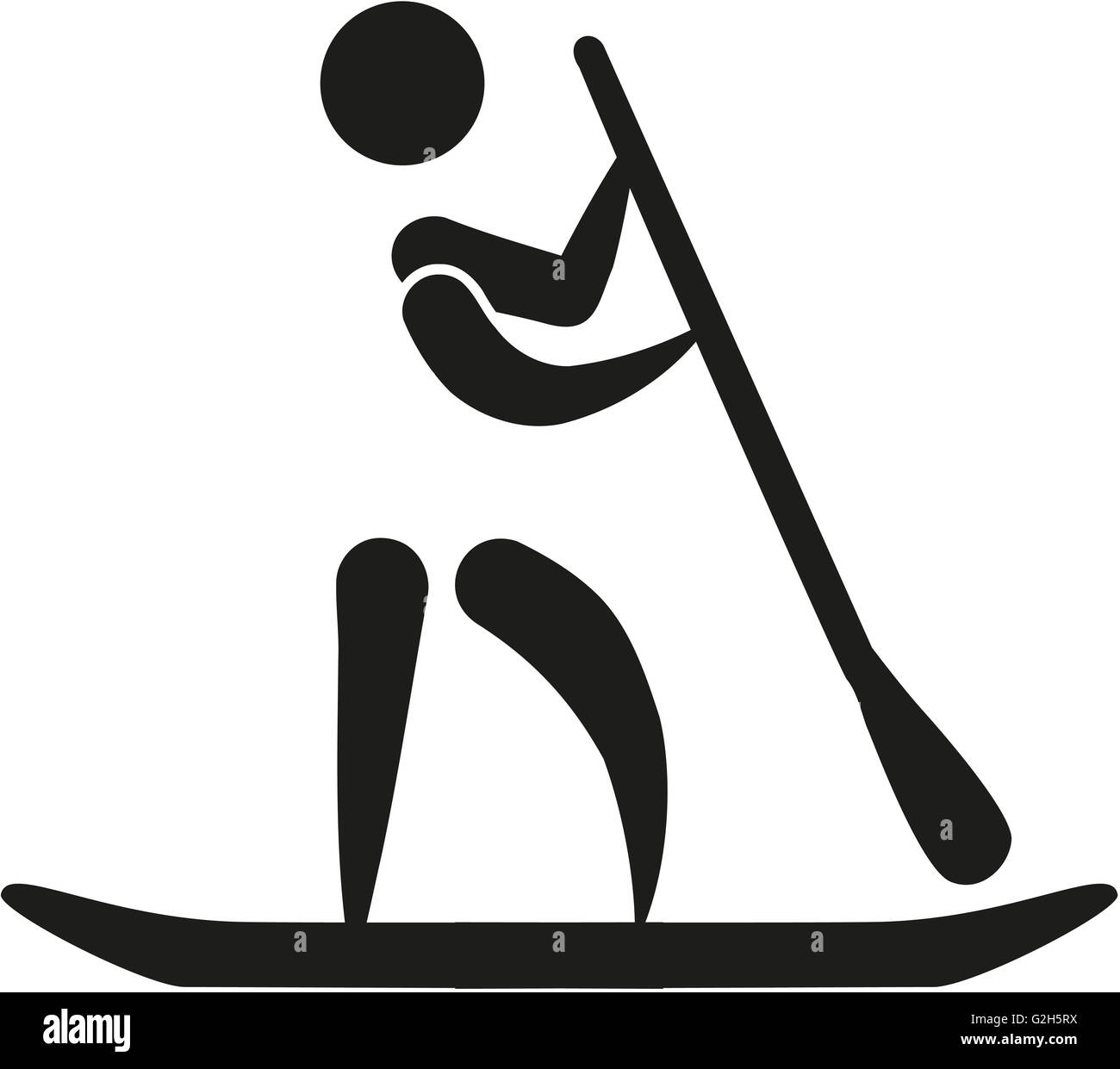 Stand up paddling icon Stock Photo - Alamy