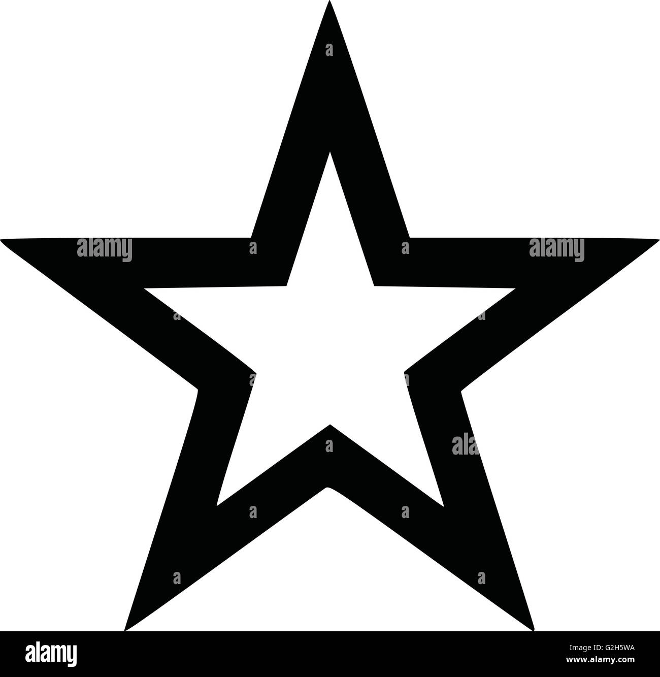 Outlined star black Stock Photo - Alamy