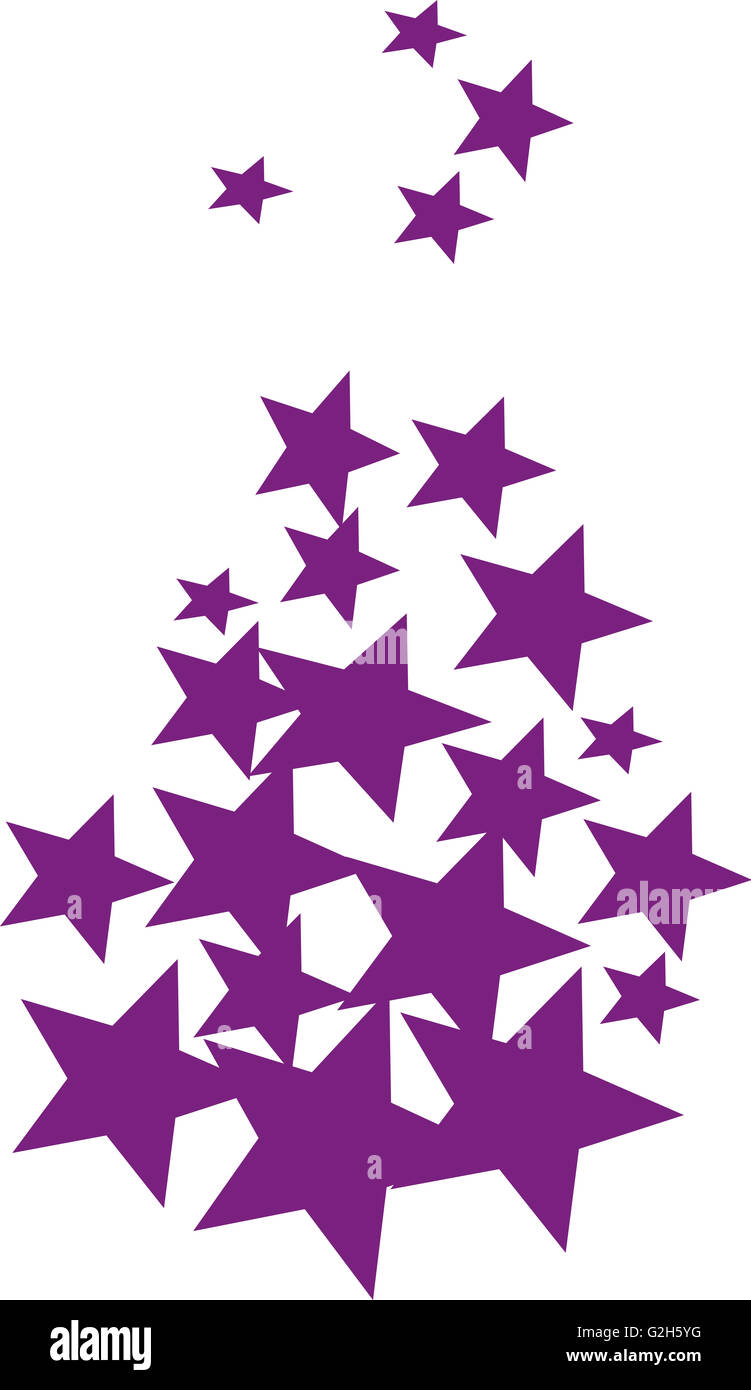 Purple stars falling Stock Photo - Alamy