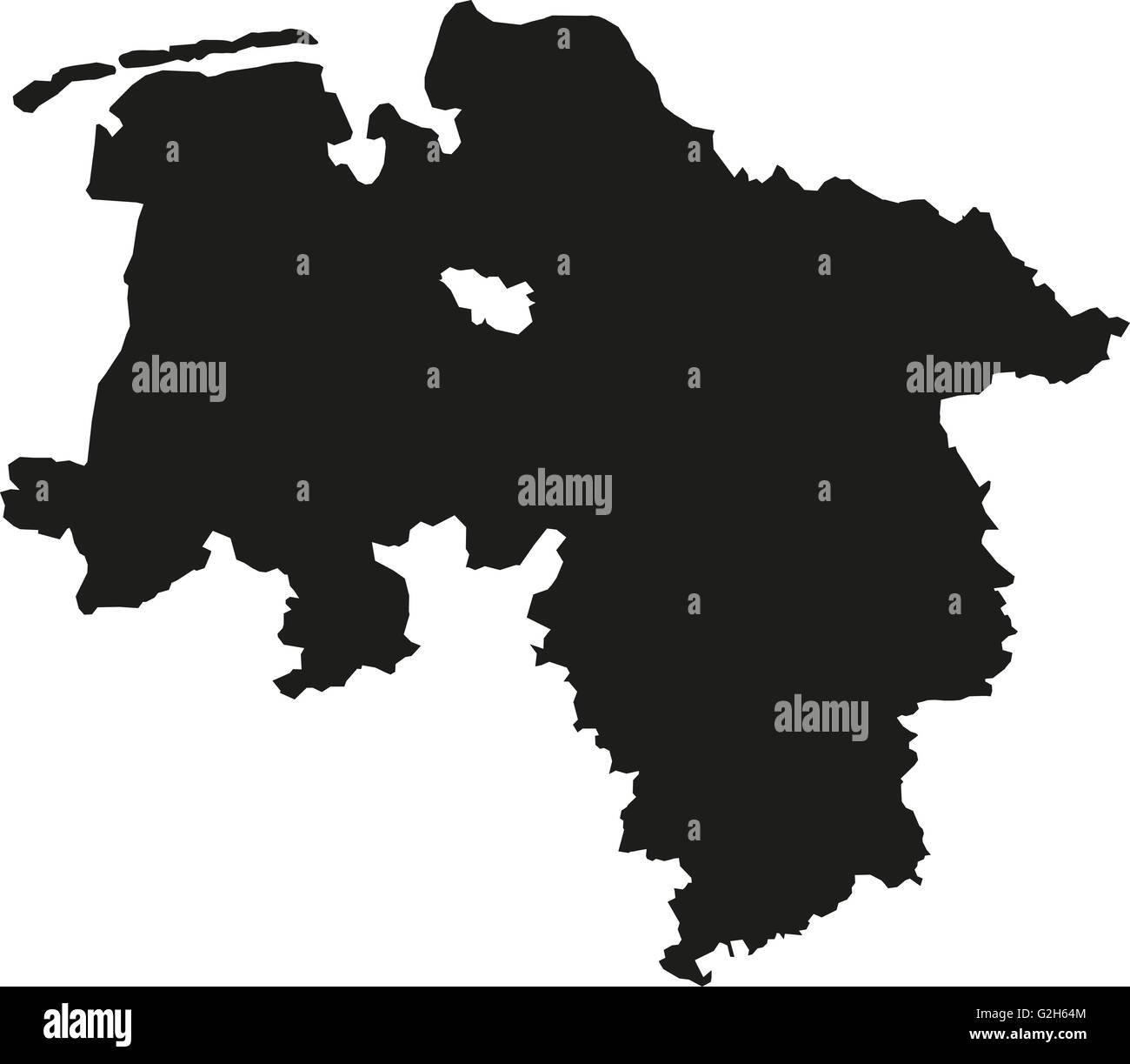Lower saxony state map hi-res stock photography and images - Alamy