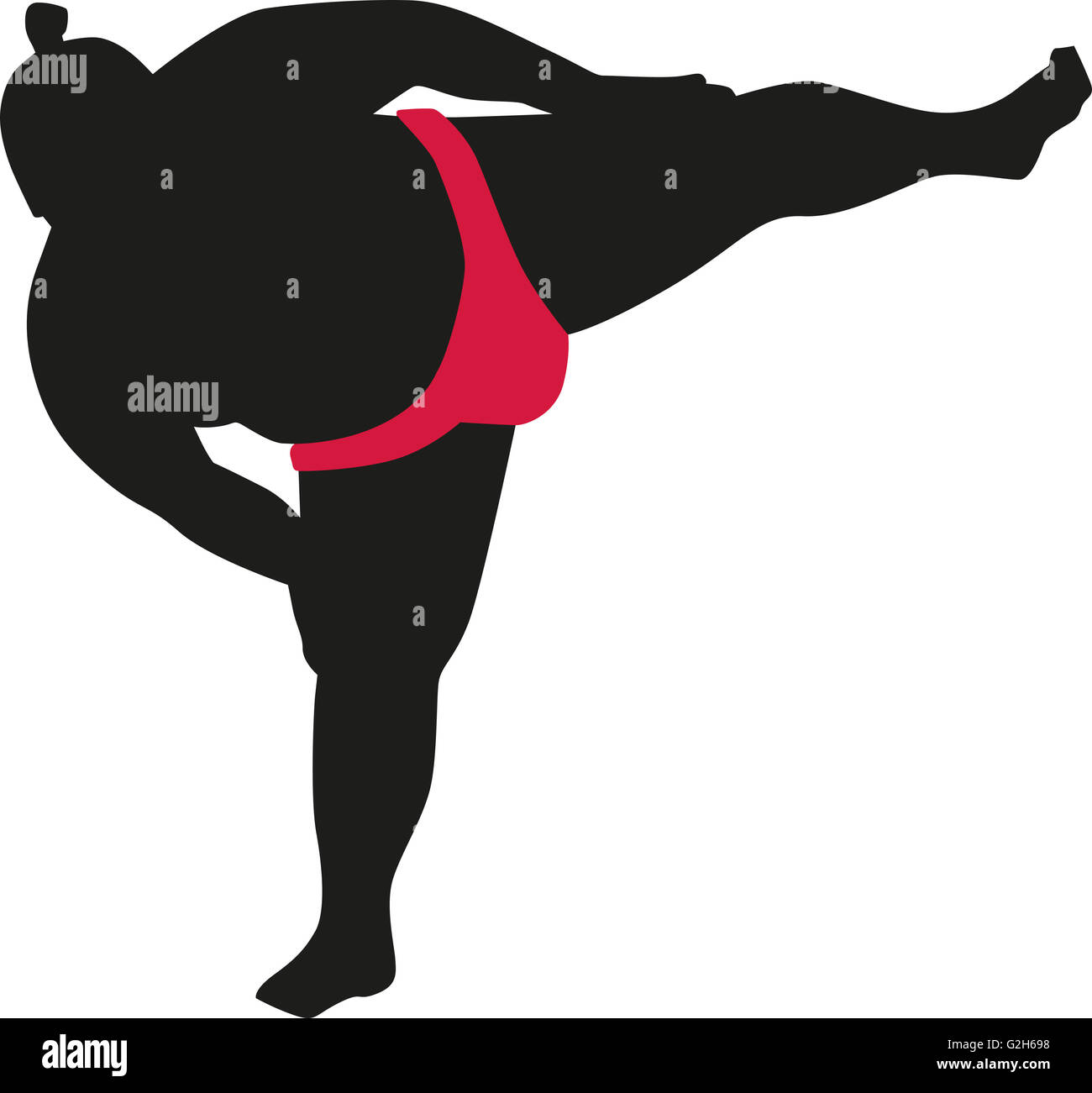 Sumo wrestler standing on one leg Stock Photo - Alamy