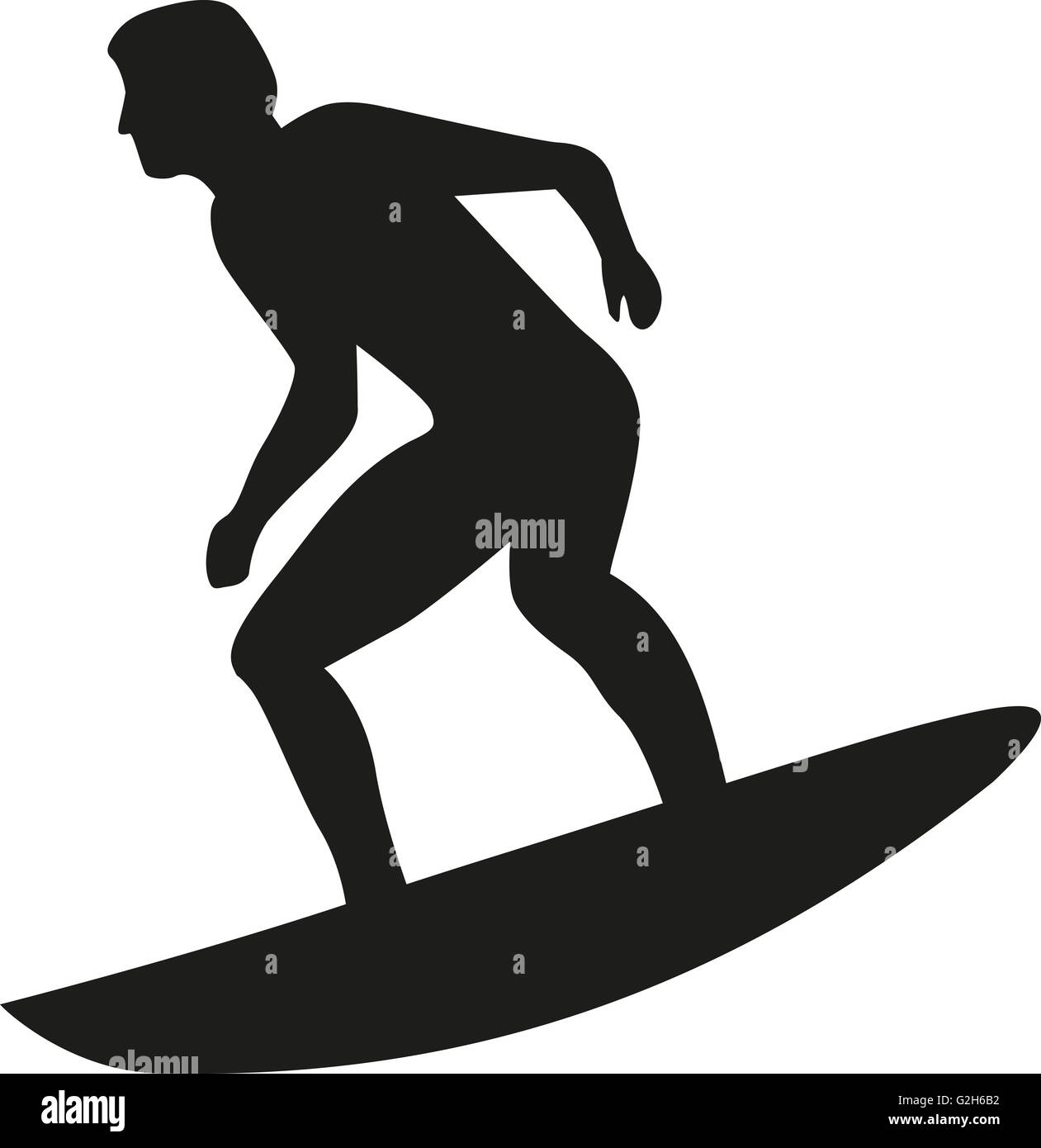 Surfer silhouette Cut Out Stock Images & Pictures - Alamy