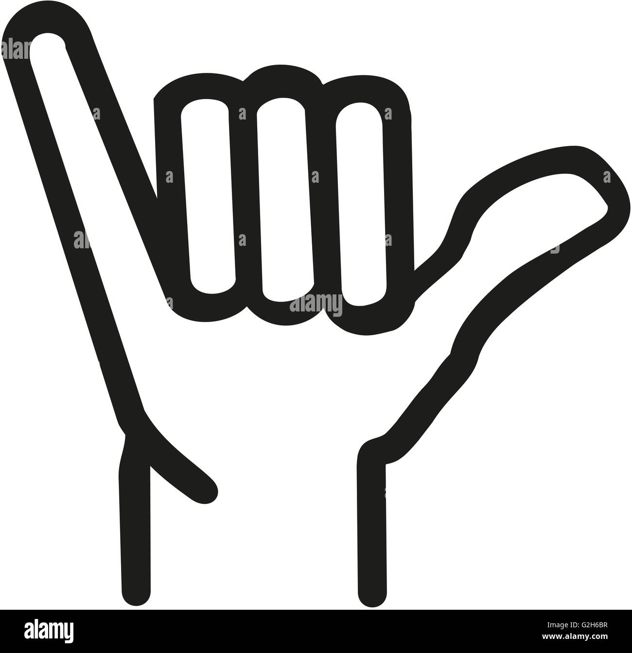 Hang loose hand Cut Out Stock Images & Pictures - Alamy