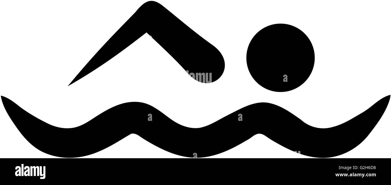 Swim symbol Black and White Stock Photos & Images - Alamy