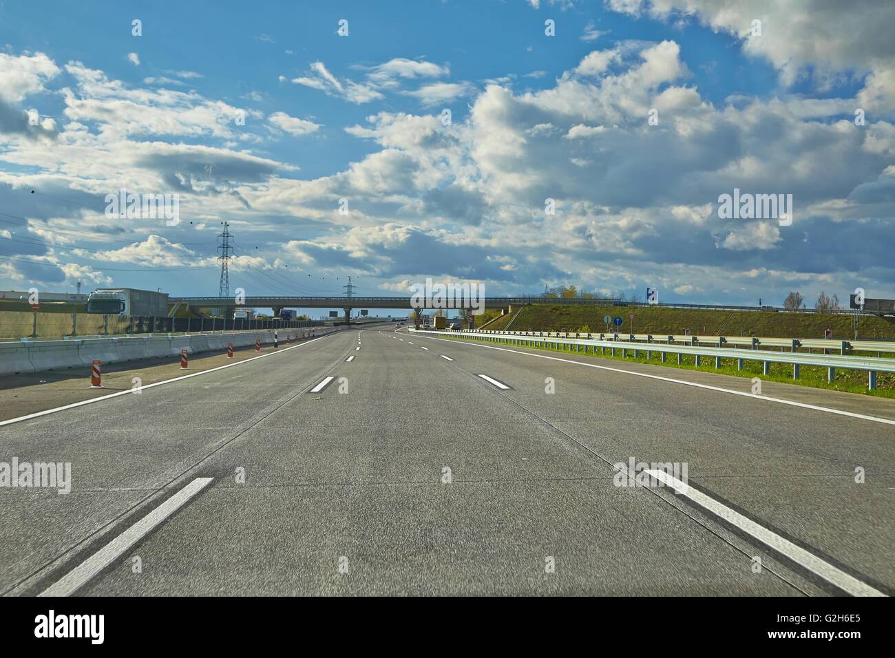 Driving on the Highway Stock Photo - Alamy