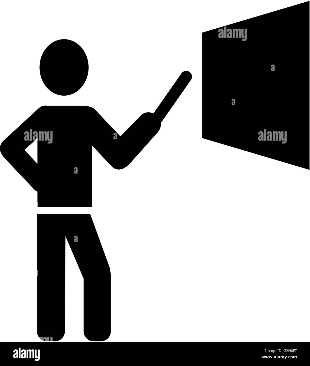 Teacher Pictogram Symbol Stock Photo - Alamy