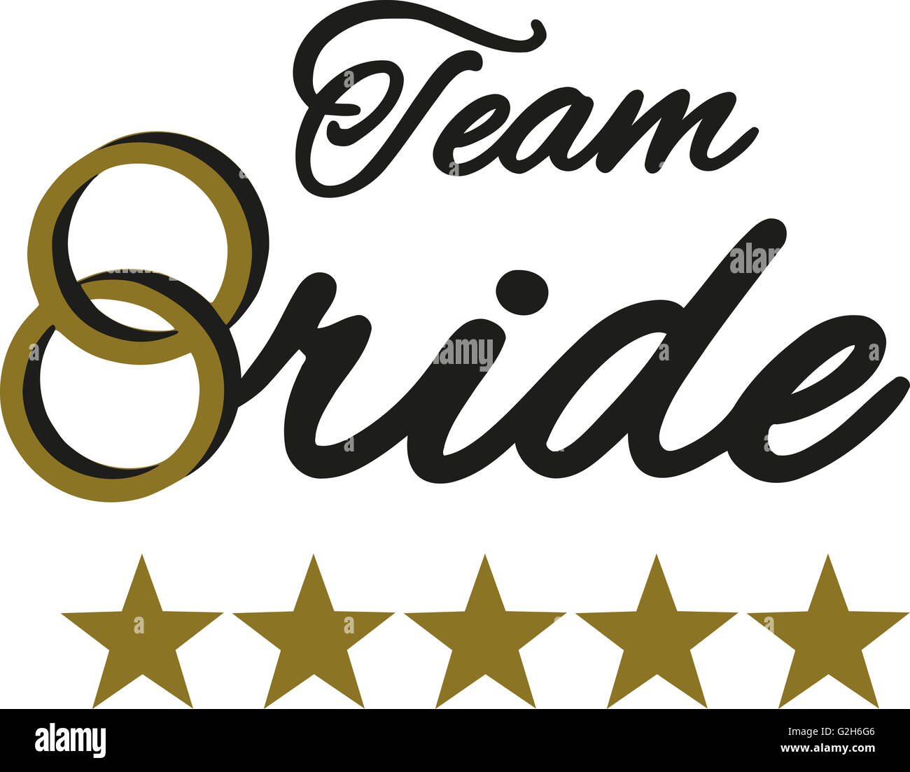 Team Bride with golden wedding rings Stock Photo - Alamy