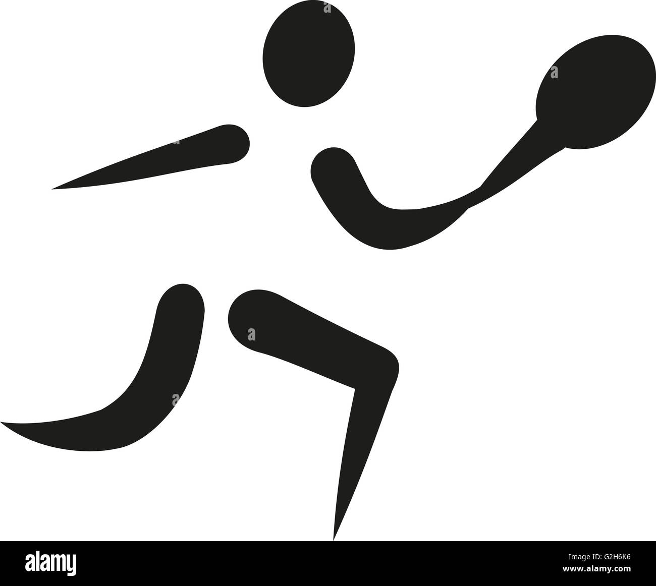 Tennis player icon Stock Photo - Alamy