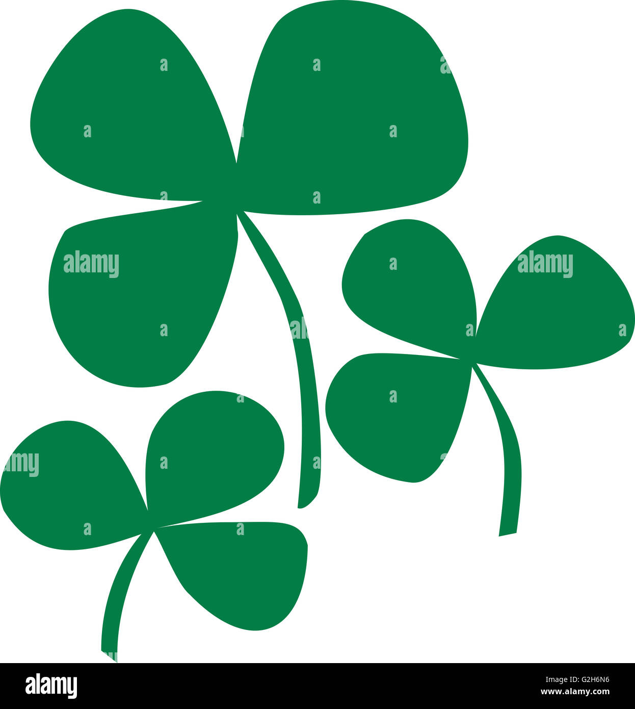 Three stylish shamrocks Stock Photo - Alamy