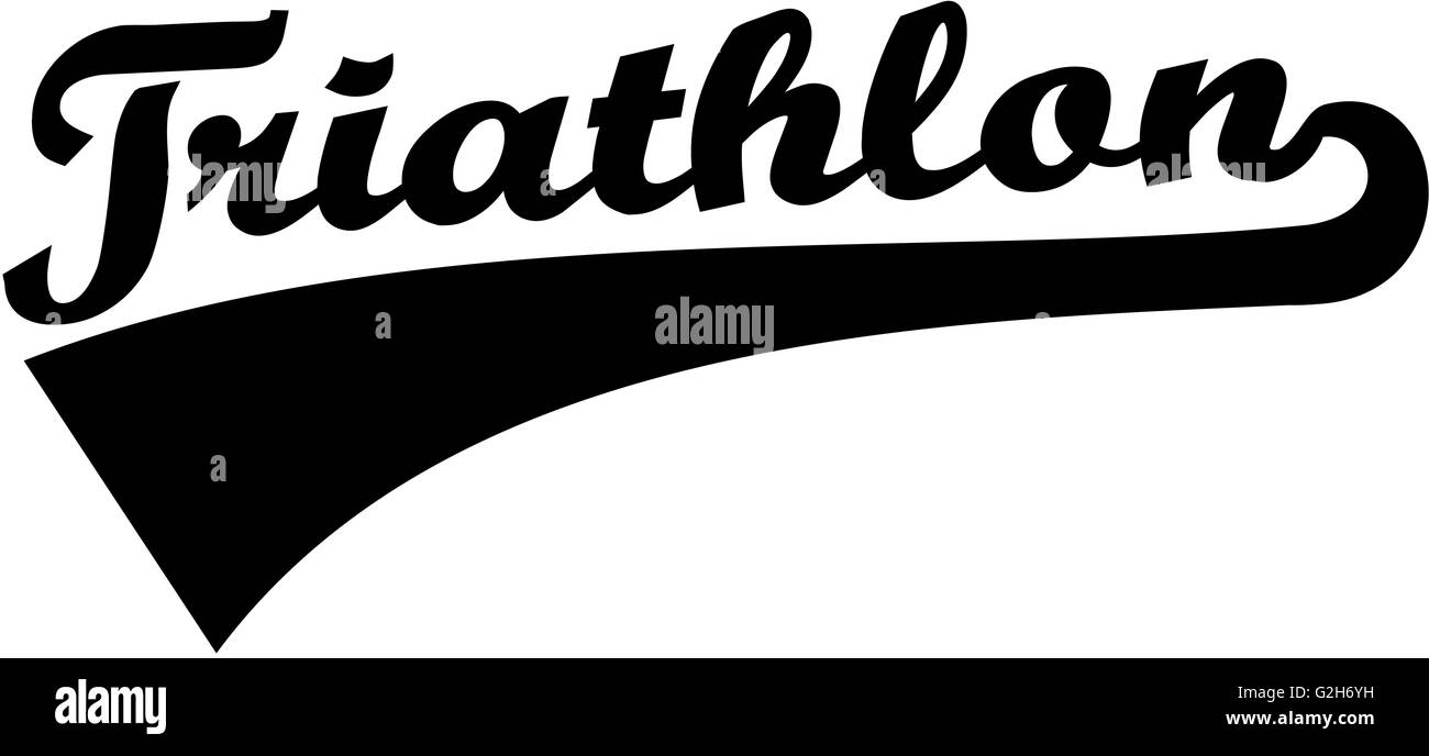 Triathlon word retro Stock Photo - Alamy