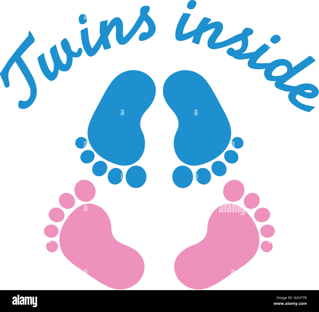 Baby twins symbol hi-res stock photography and images - Alamy