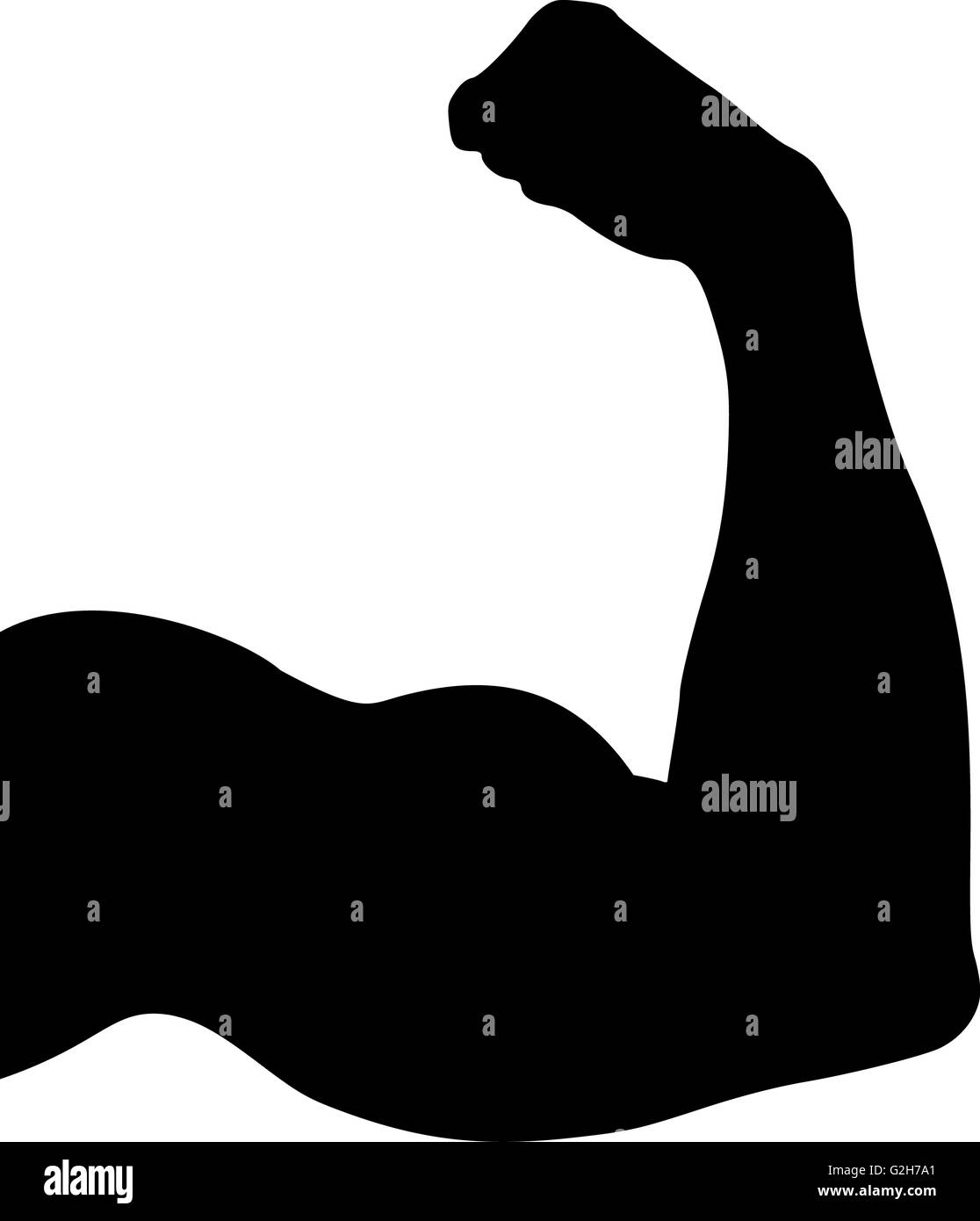 Muscle Silhouette Power Stock Photo - Alamy