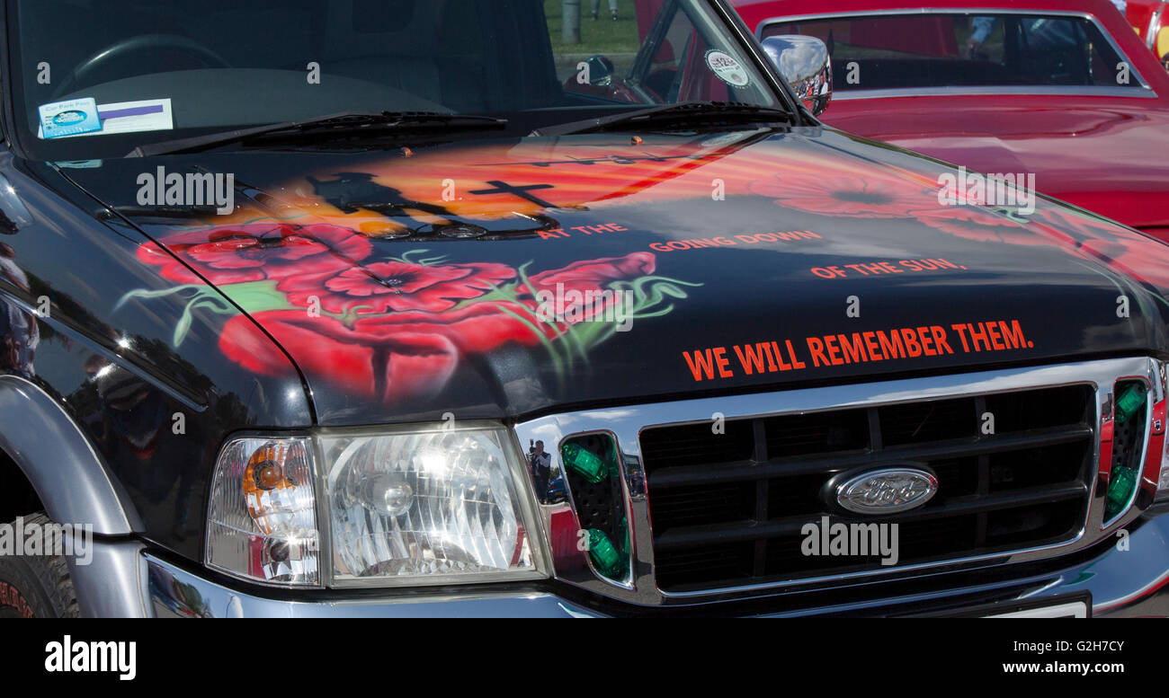 Custom Ford Ranger with flame wartime remembrance decals, self adhesive ...