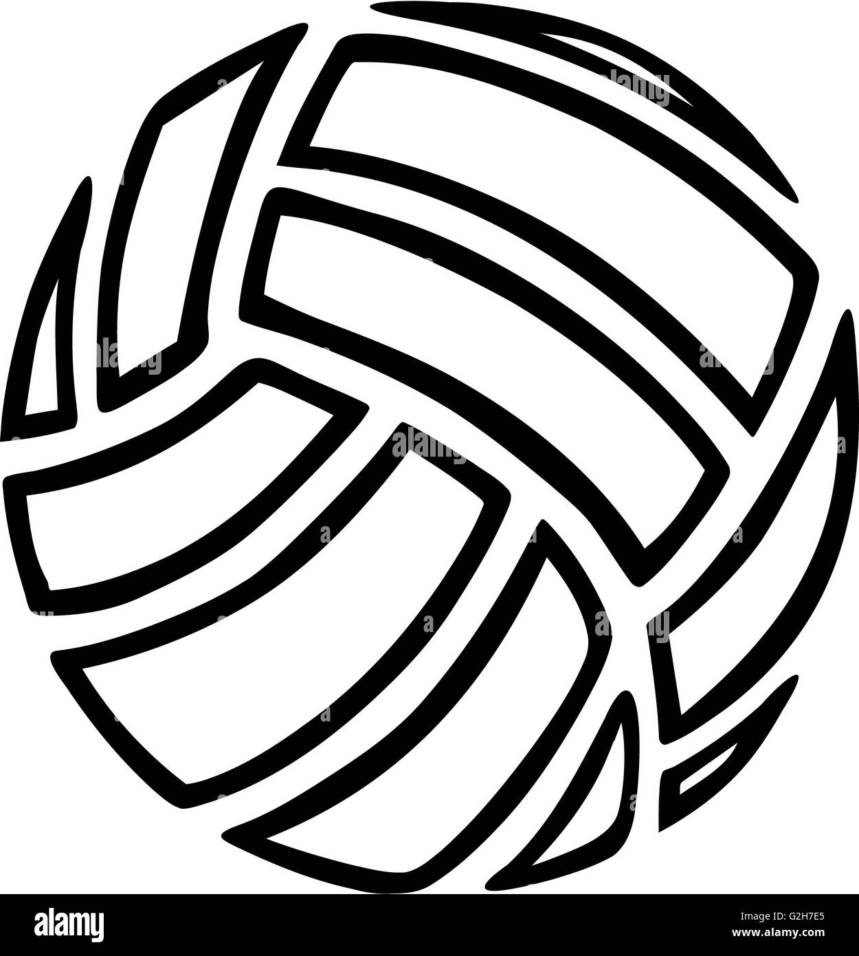 Volleyball outline hi-res stock photography and images - Alamy