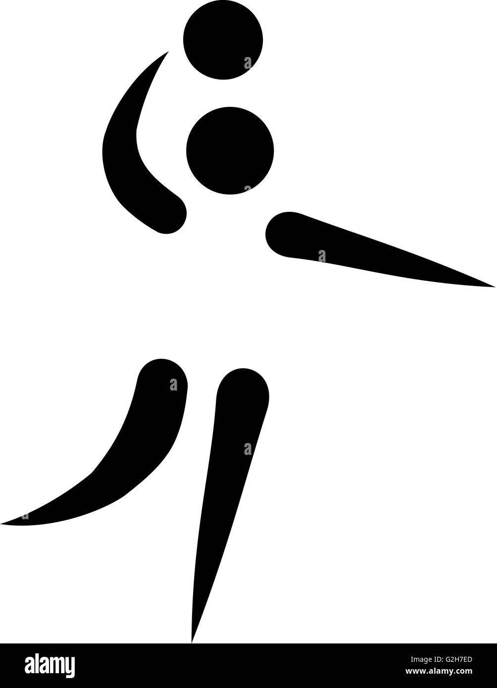 Volleyball Player Pictogram Stock Photo - Alamy