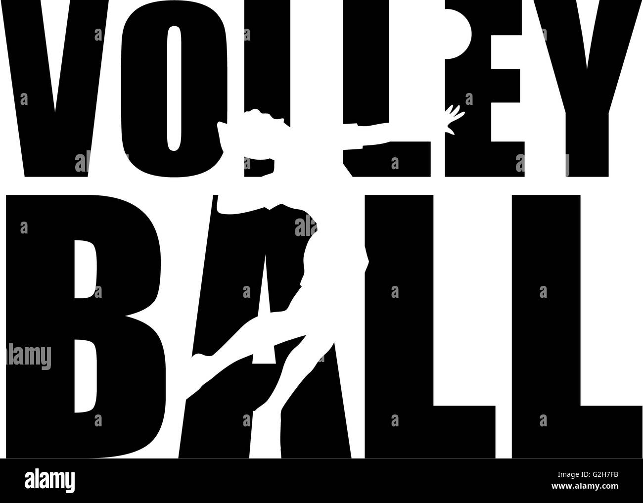 Volleyball Word with player Stock Photo - Alamy
