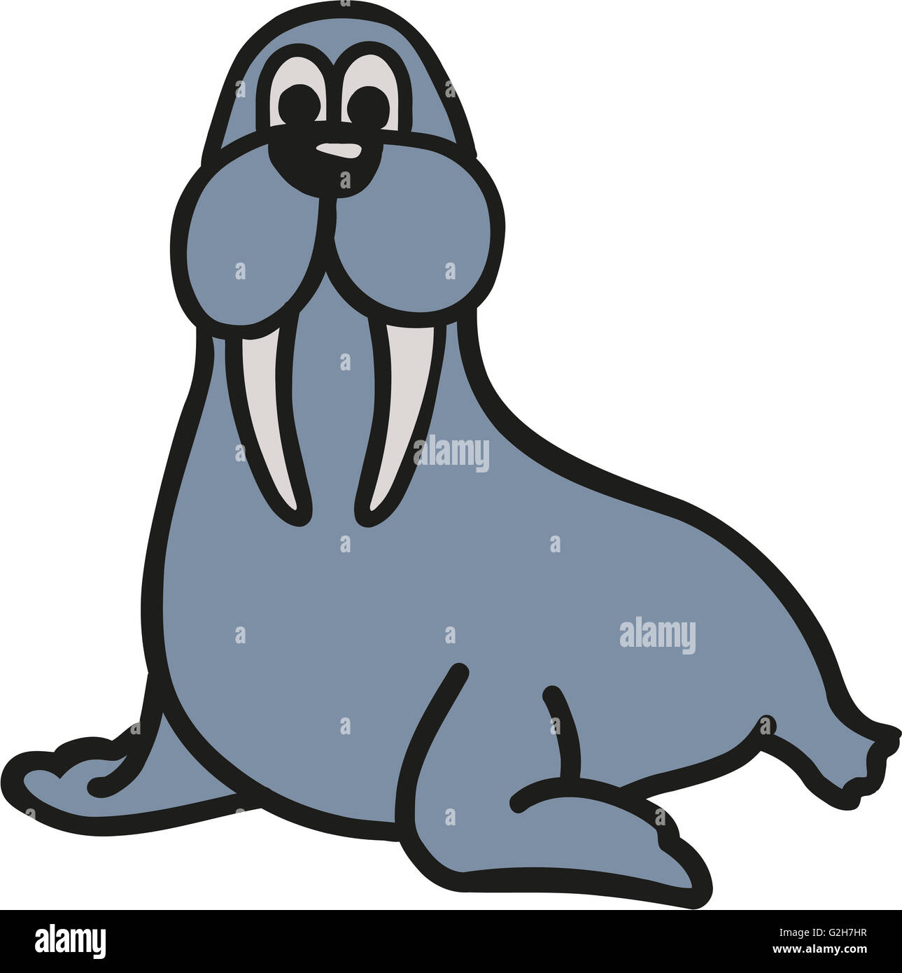 Walrus cartoon hi-res stock photography and images - Alamy