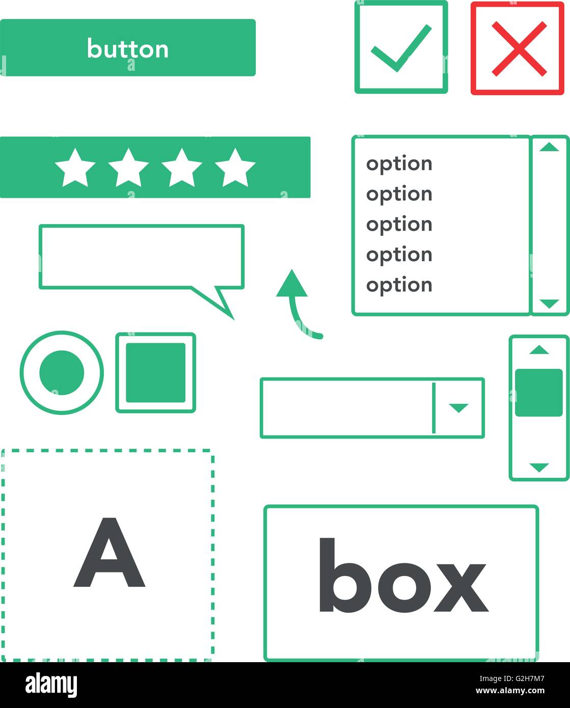 UI elements set of components featuring the flat design trend EPS10 ...