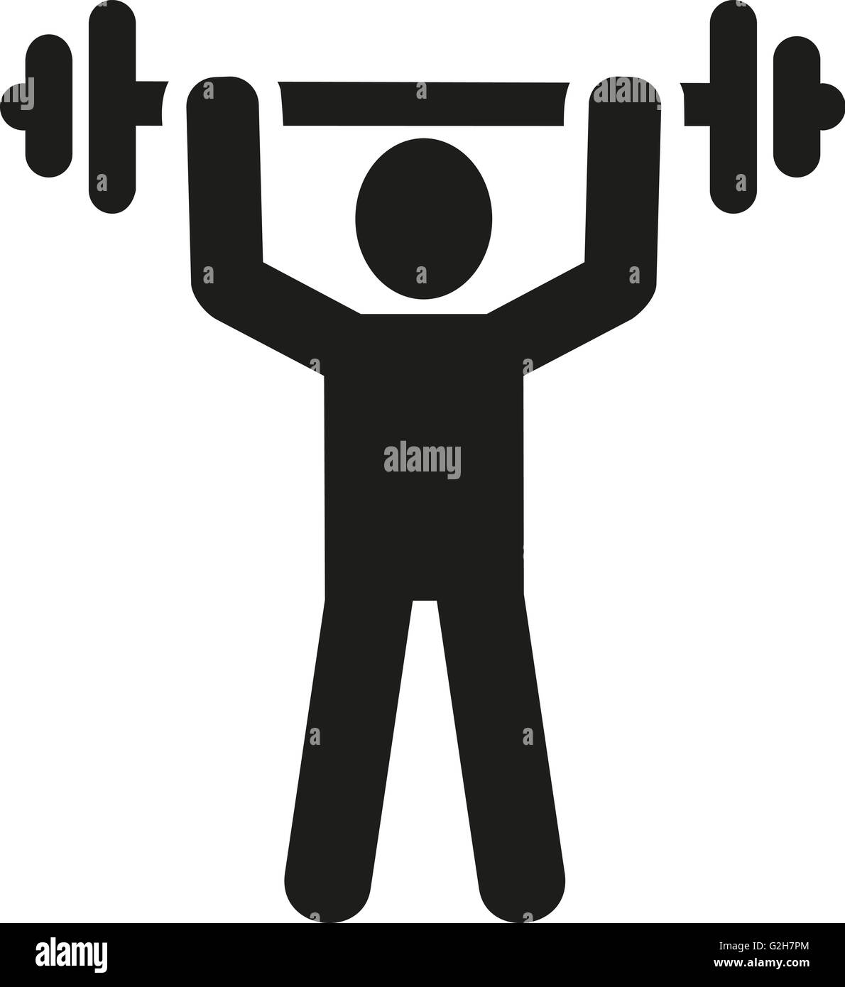 Vector athlete lifting weight Cut Out Stock Images & Pictures - Alamy