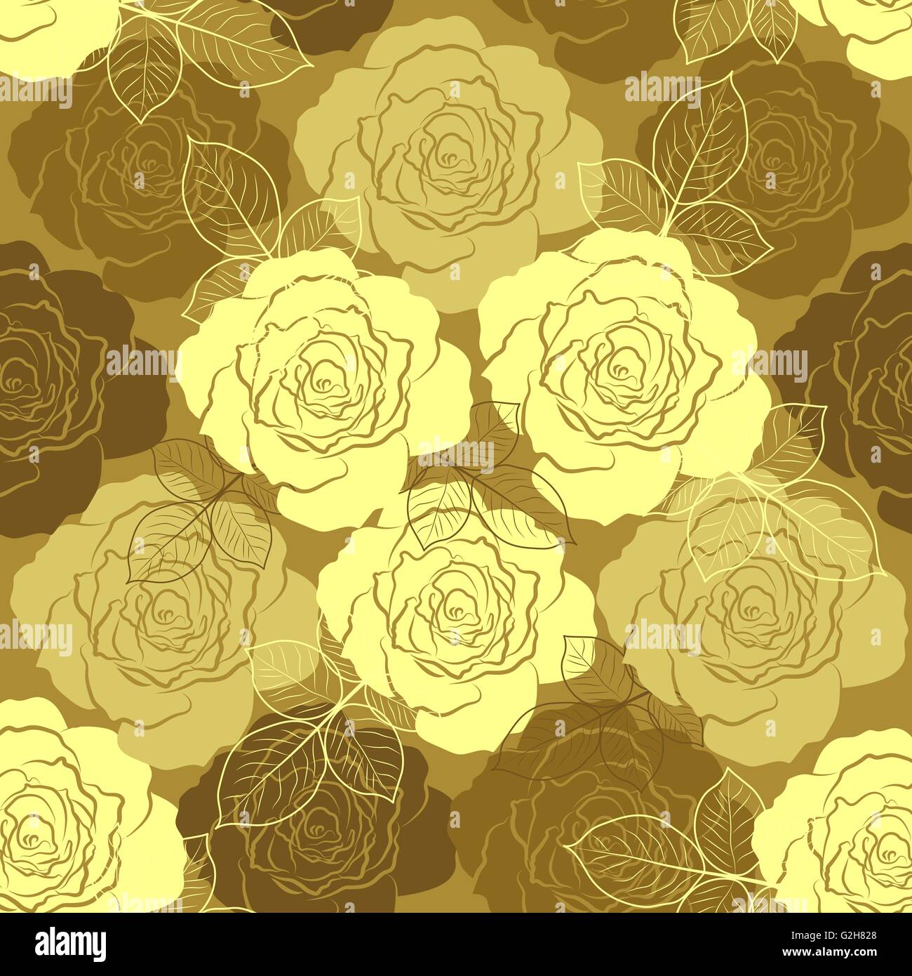 Seamless floral pattern with roses Stock Vector Image & Art - Alamy