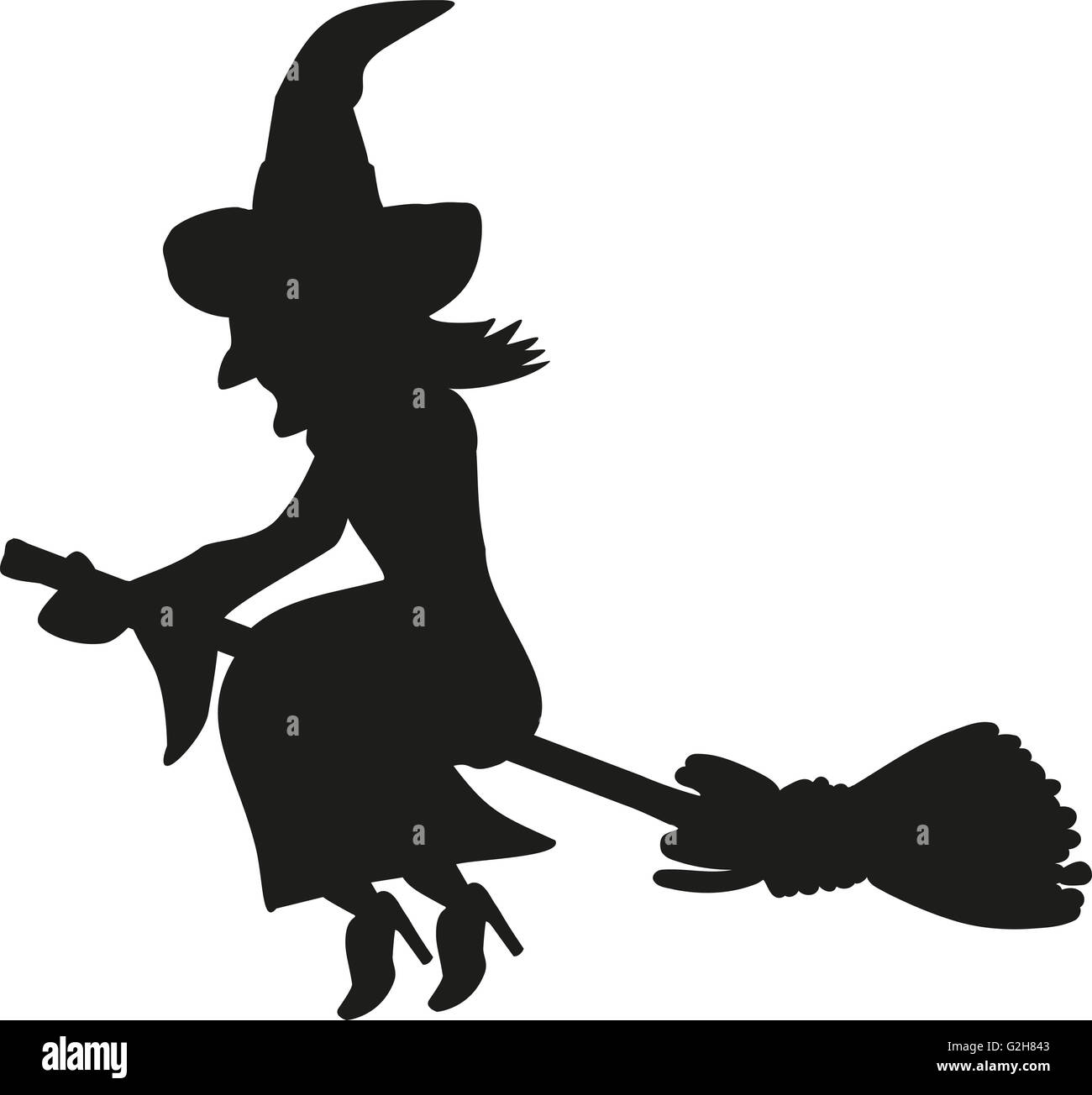 Flying witch hi-res stock photography and images - Alamy