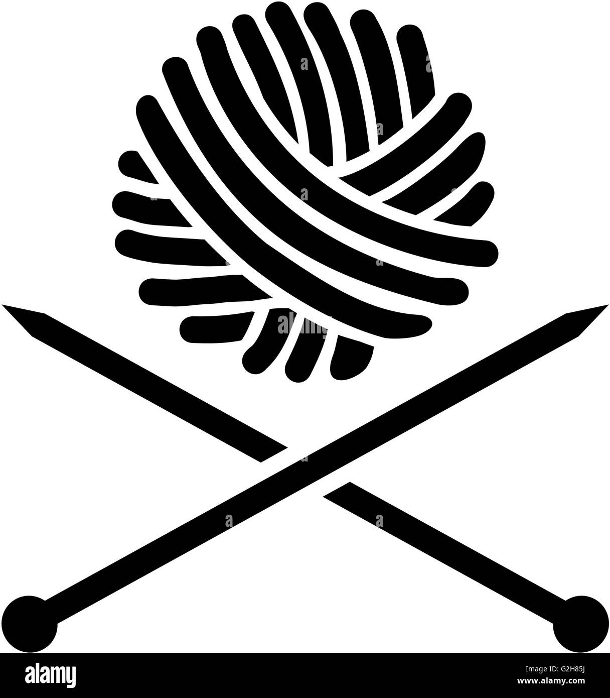 Knitting illustration Black and White Stock Photos & Images - Alamy