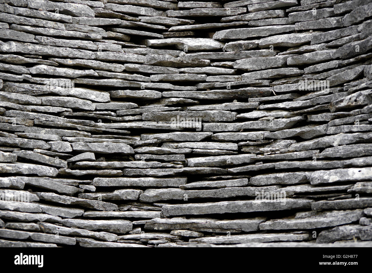 Limestone tiles on the roof of a Trullo house in Alberobello, a UNESCO ...