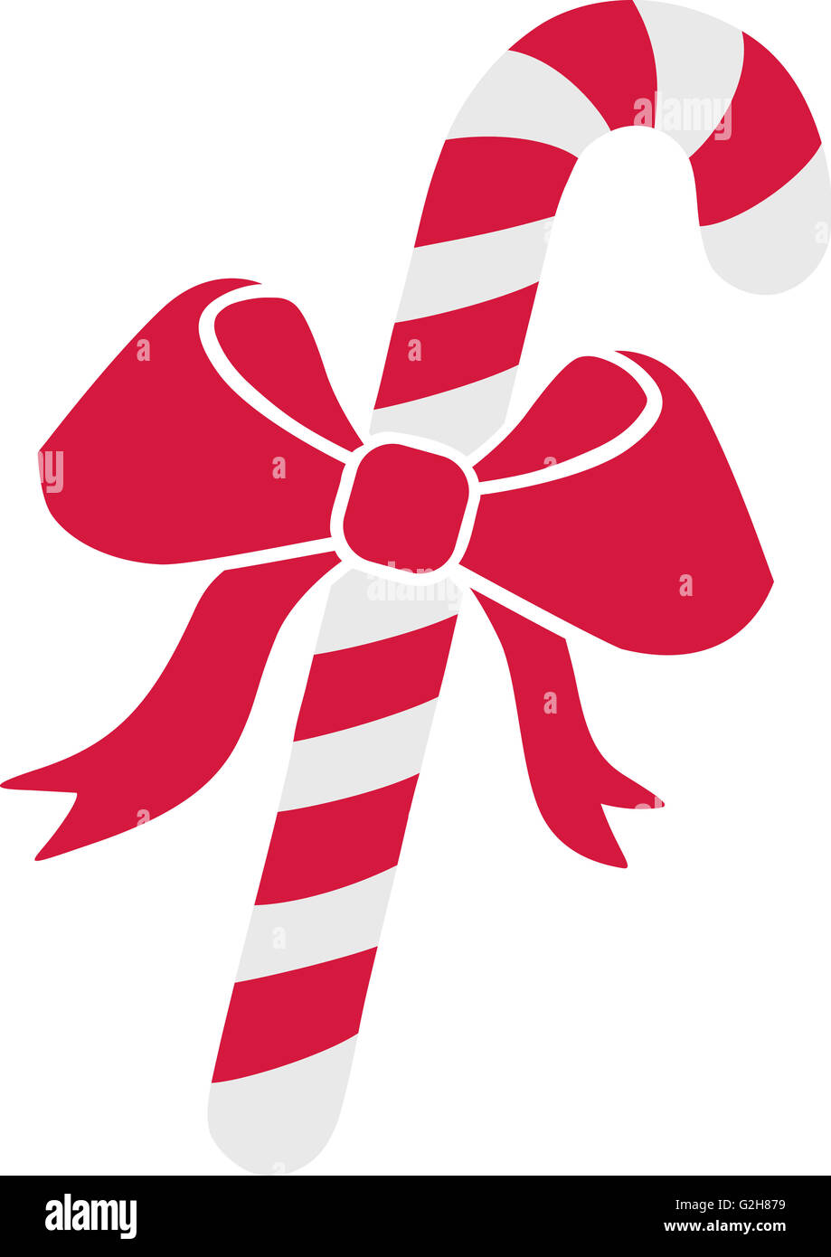 Candy cane with bow Stock Photo - Alamy