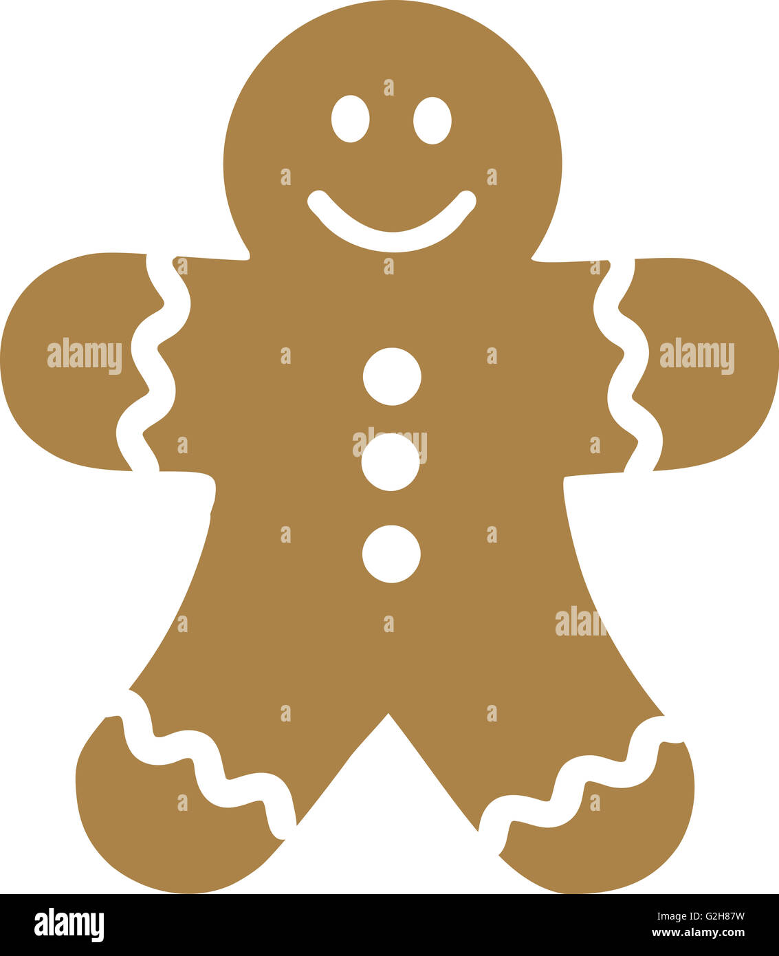 Smiling gingerbread man Stock Photo - Alamy