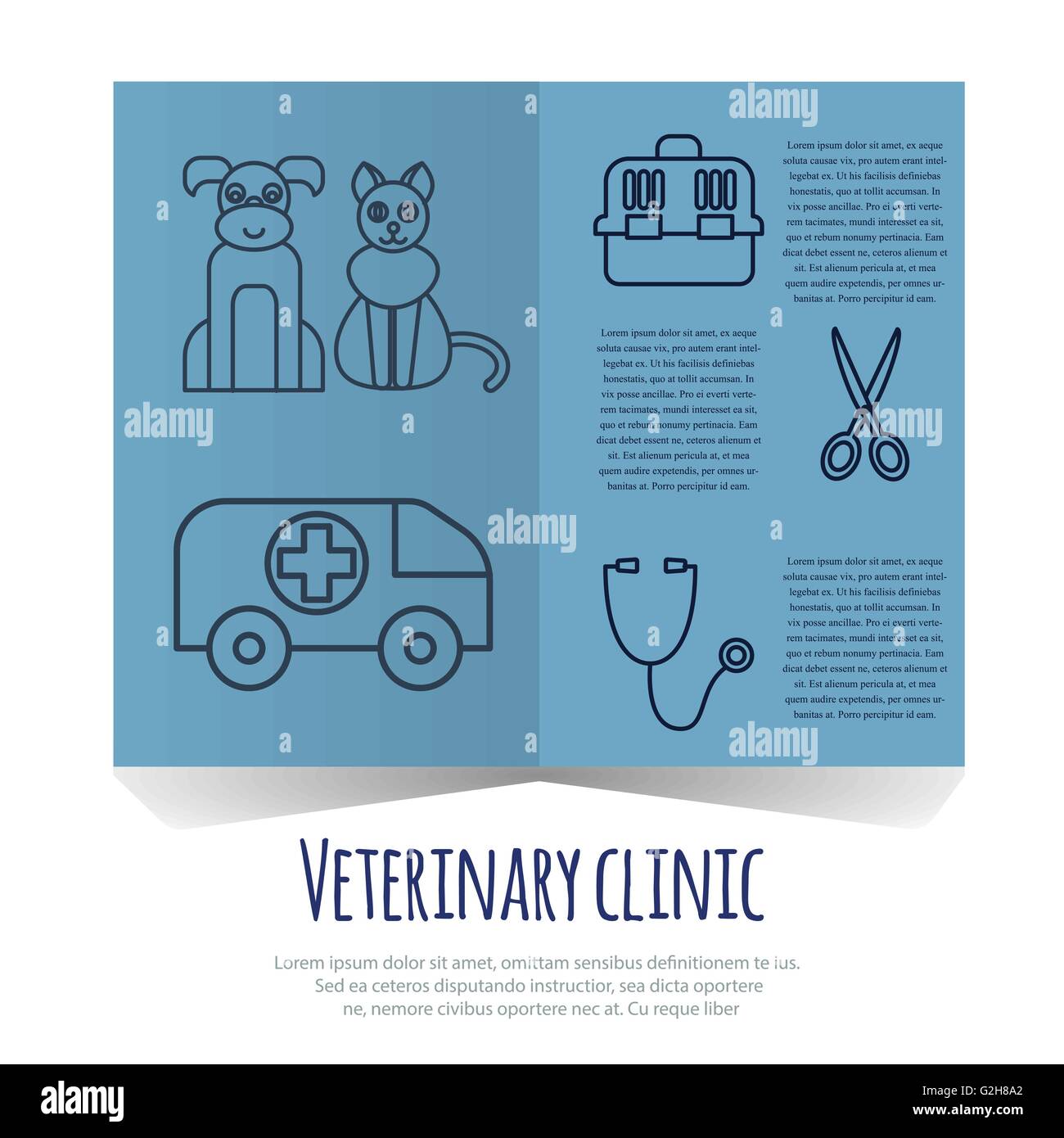 Veterinary pet health care animal medicine icons set isolated Stock ...