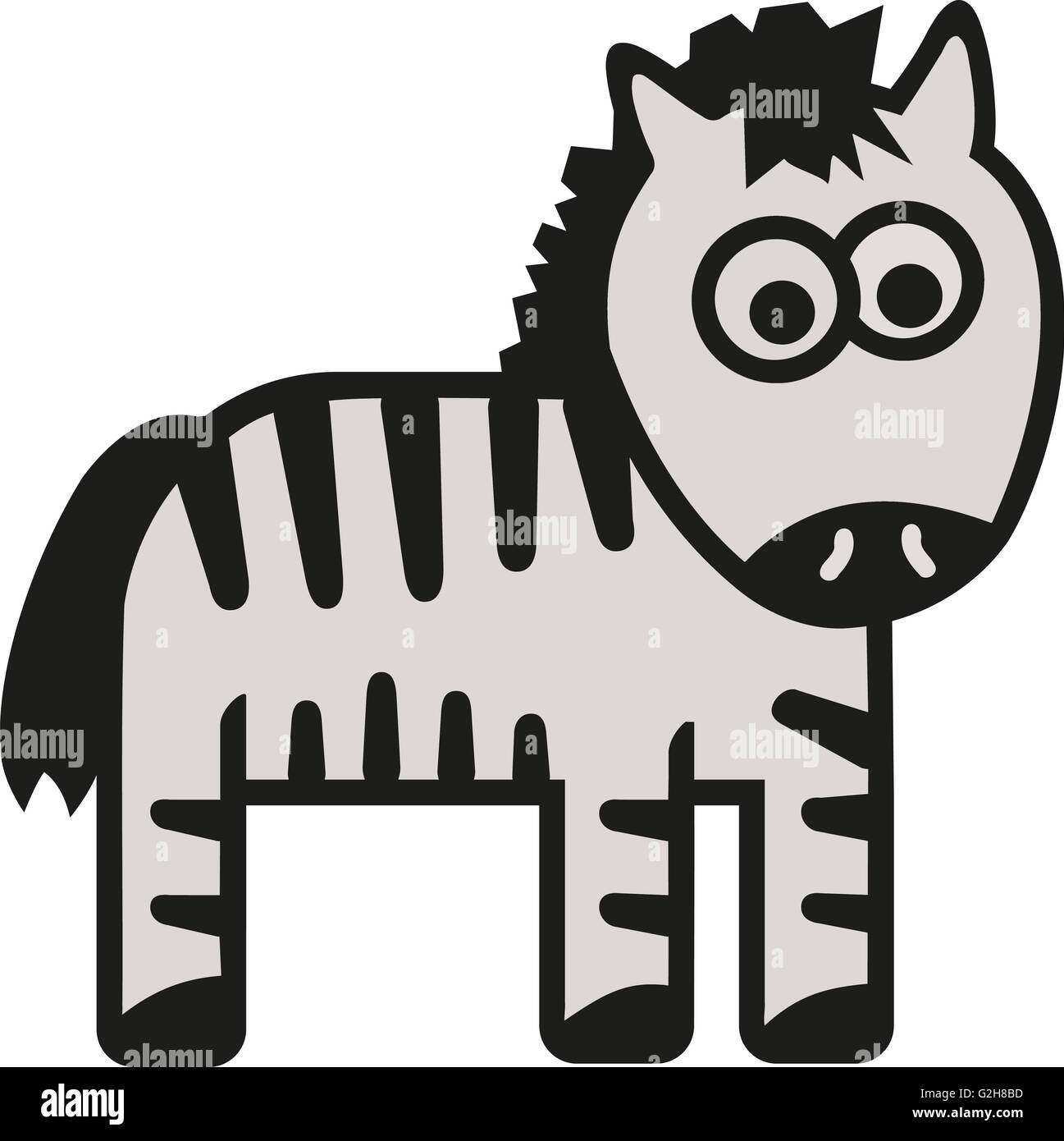 Cute cartoon zebra Stock Photo - Alamy
