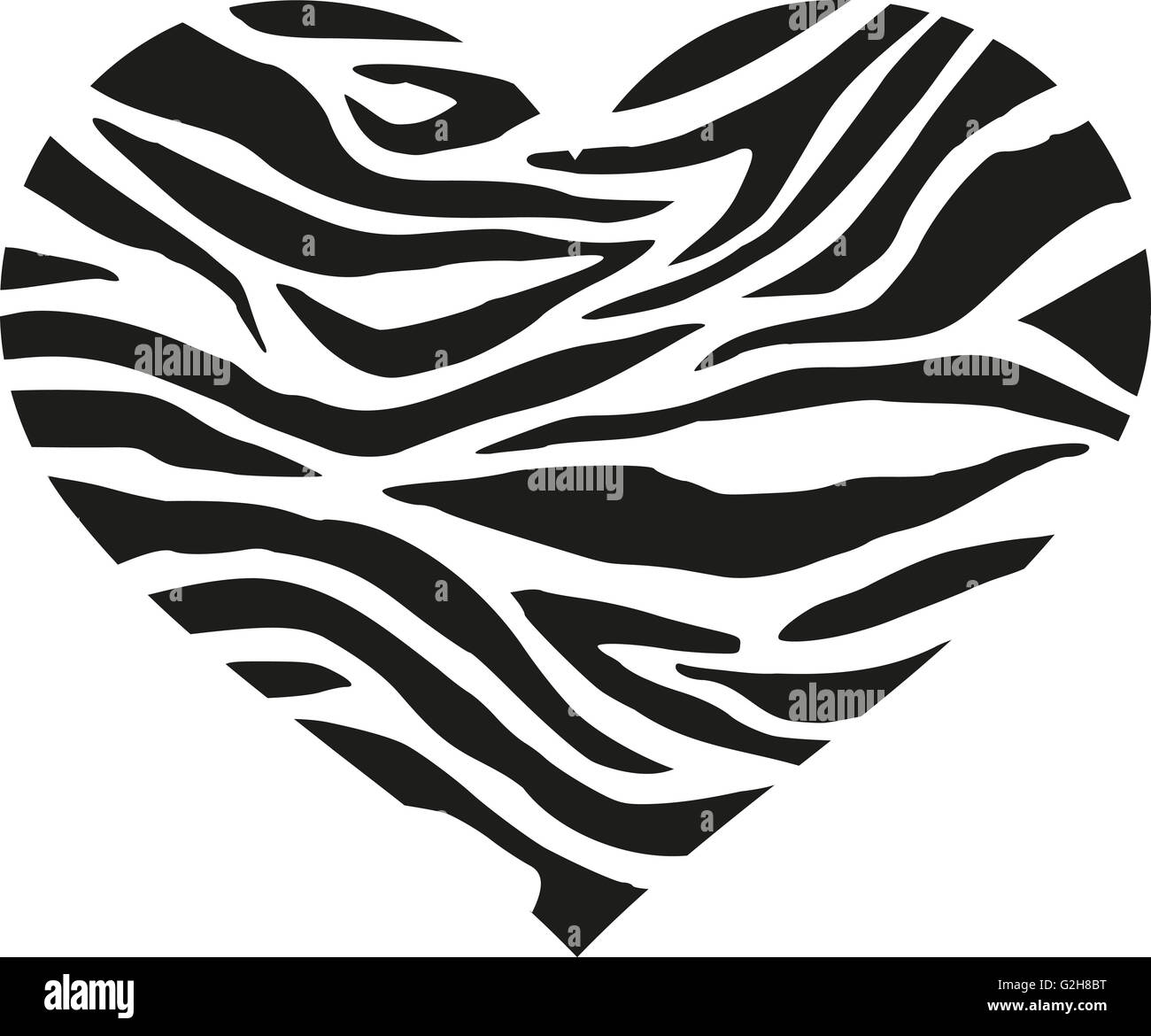 Heart with zebra pattern Stock Photo - Alamy