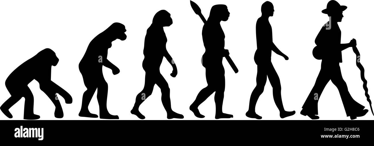 Carpenter Journeyman Evolution Stock Photo - Alamy