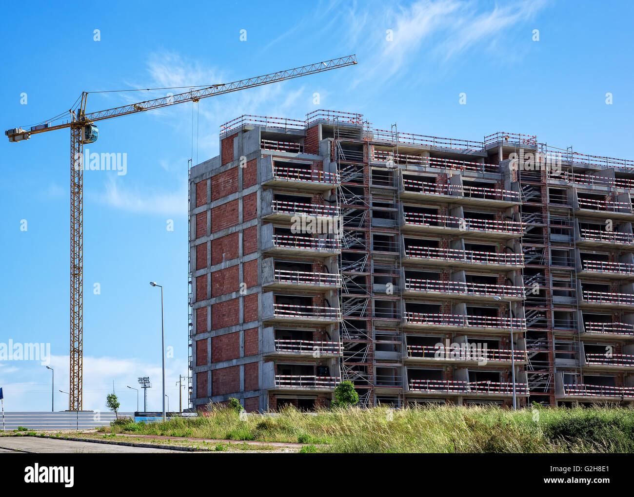Building under construction on blue hi-res stock photography and images ...