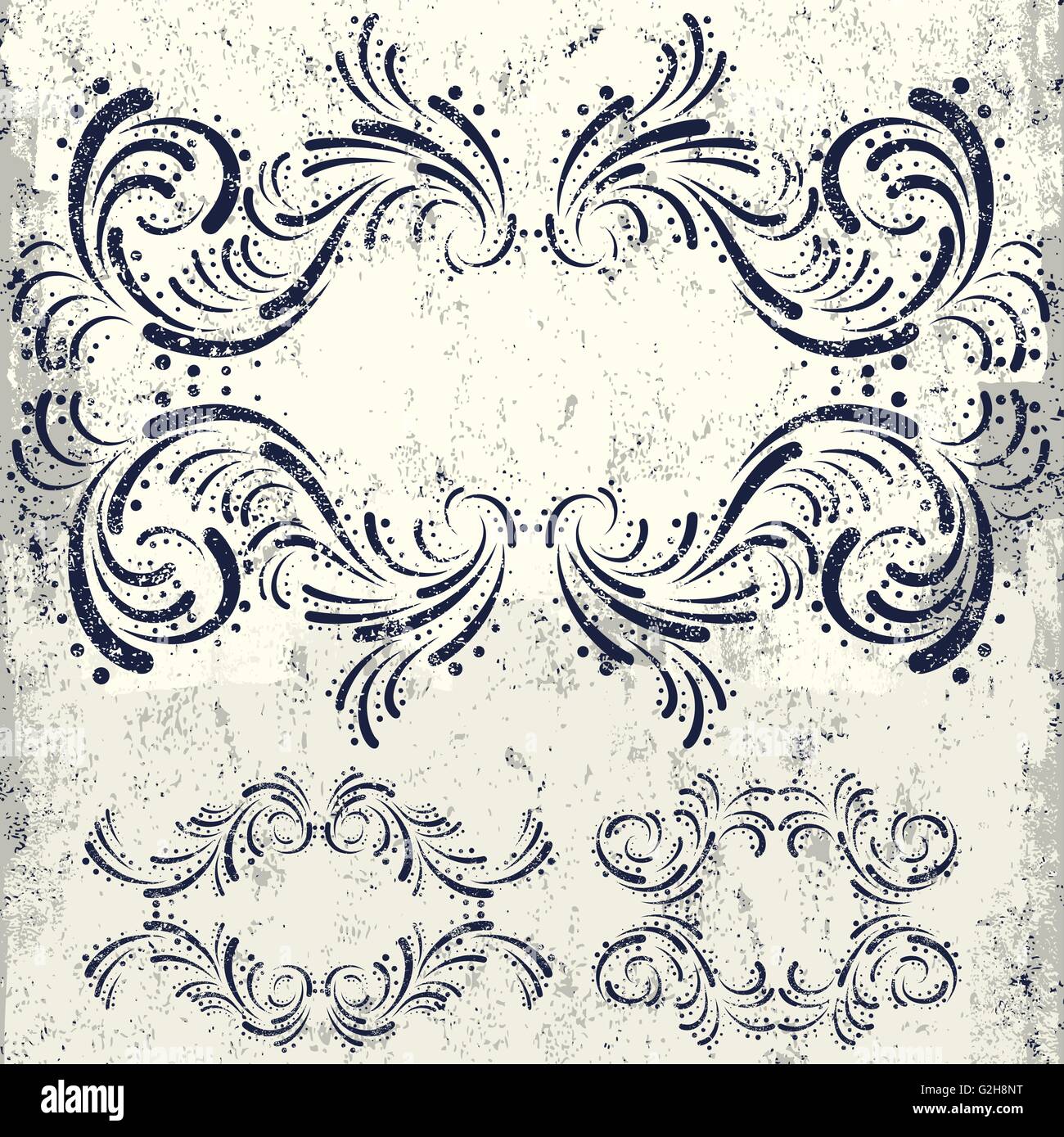 Swirl Frames Textured Ornate frames, decorative ornaments, flourish and ...