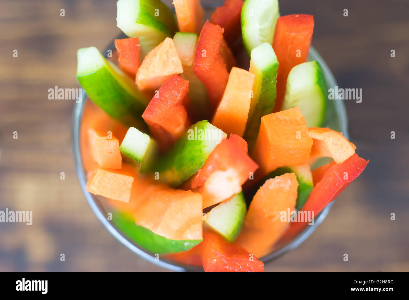 Close up of vegetable sticks with the top view Stock Photo - Alamy