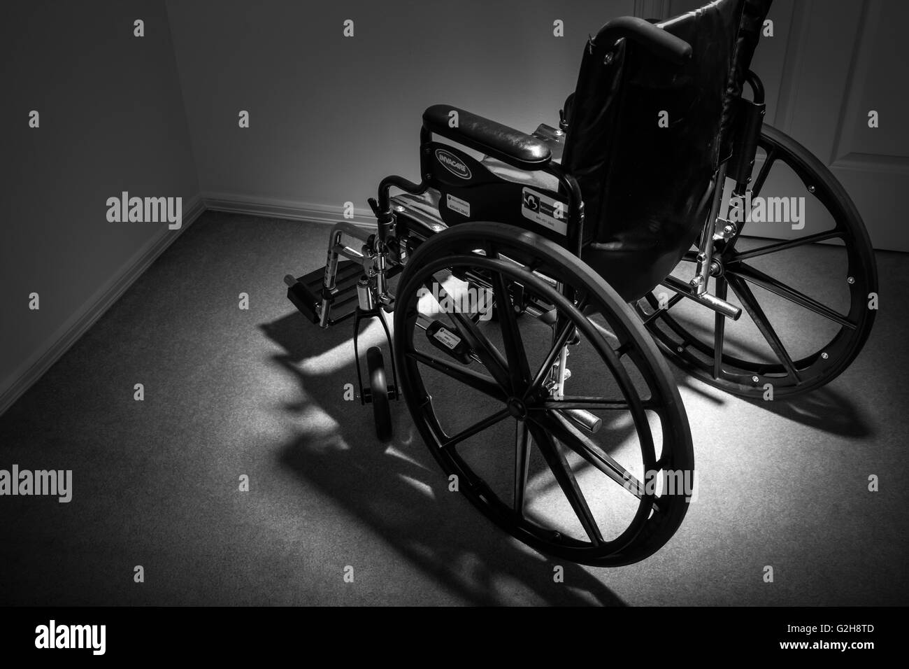 Empty wheelchair Black and White Stock Photos & Images - Alamy
