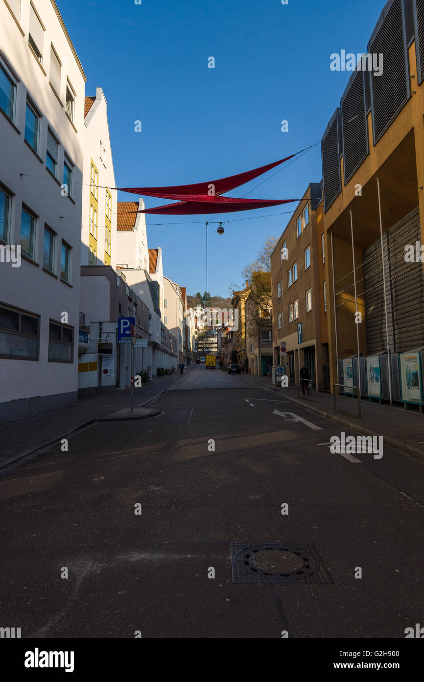 The streets of the city. Stuttgart is the capital and largest city of ...